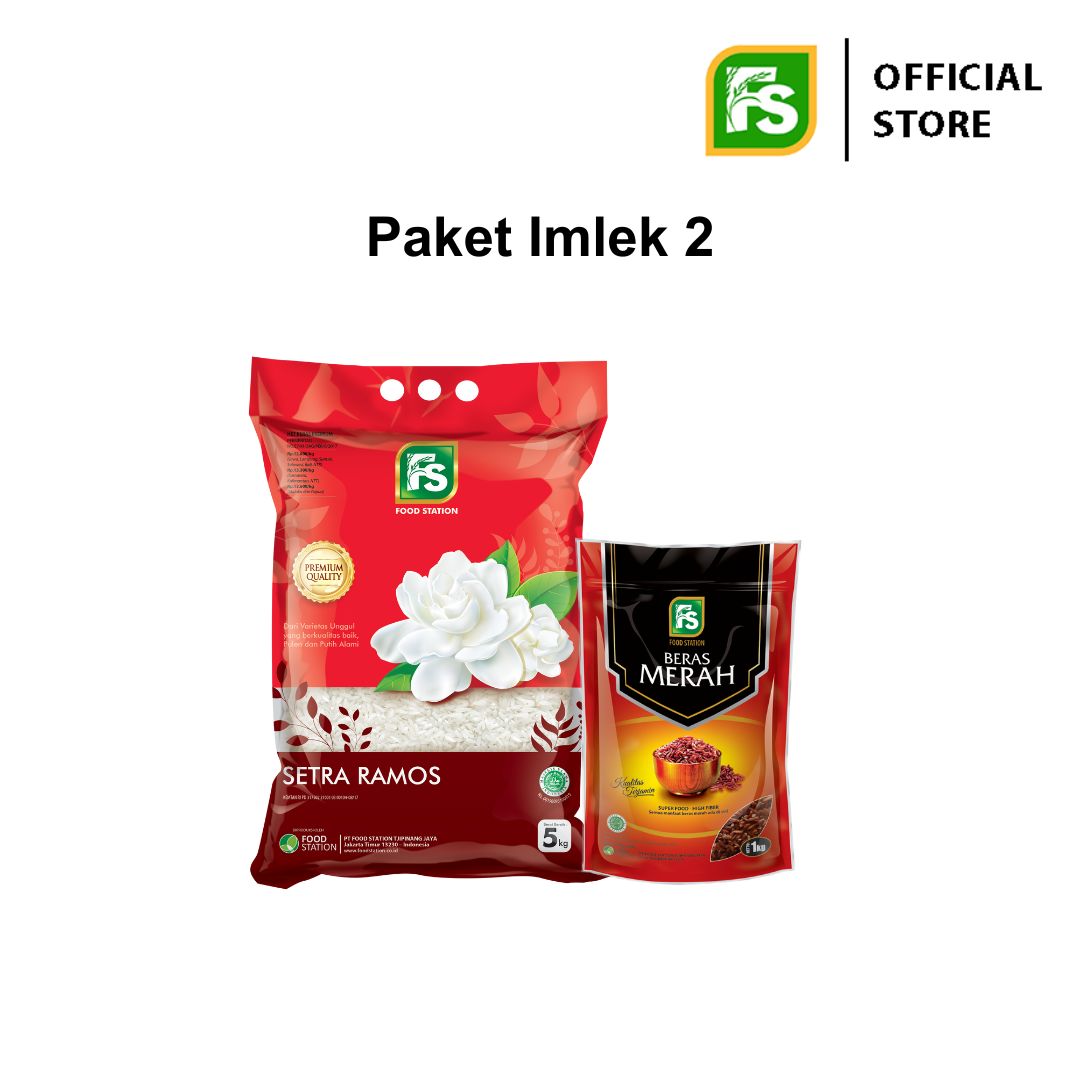 FS Melati Ramos 5 kg + Beras Merah 1 kg - Food Station